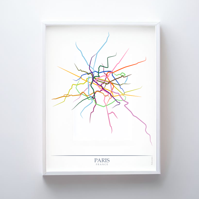 Paris Metro Art Print - Vintage France Poster - Atlas Art