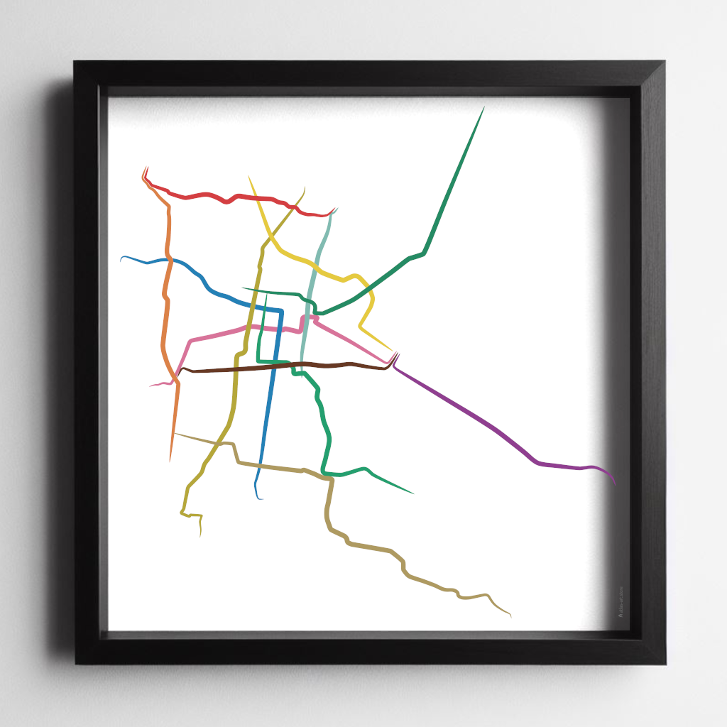 Mexico City Metro Map Poster - Atlas Art Store